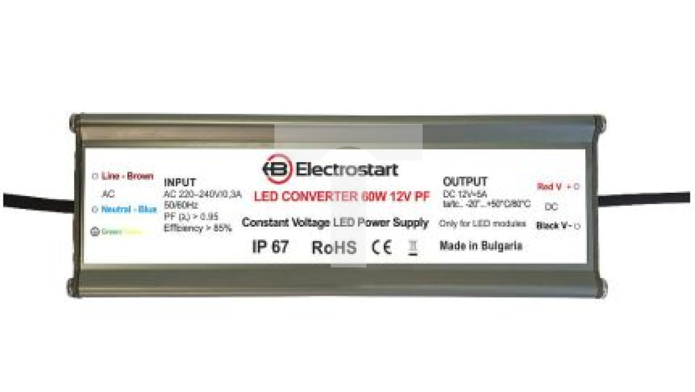 CV LED Power Supply W PF V IP Zasilacz LED stałonapięciowy