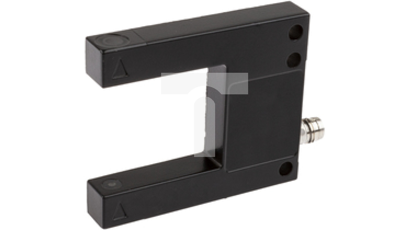 Czujnik laserowy widełkowy 50x10x60mm rozstaw 30mm 10 30V DC PNP NPN NC