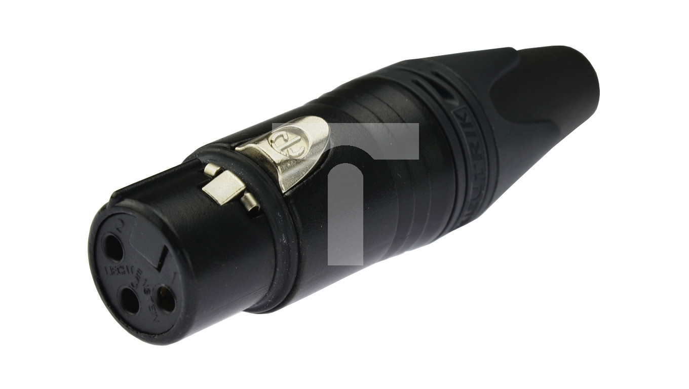 NEUTRIK Gniazdo mikrofonowe XLR 3 pin na kabel do 8 0mm pozłacane