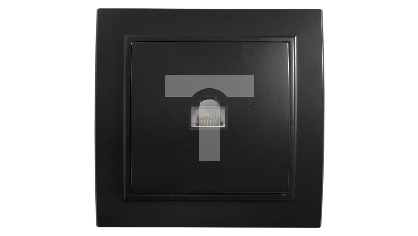 QUADRA GNIAZDO KOMPUTEROWE INTERNETOWE RJ45 LAN CZARNE ADELID TIM SA
