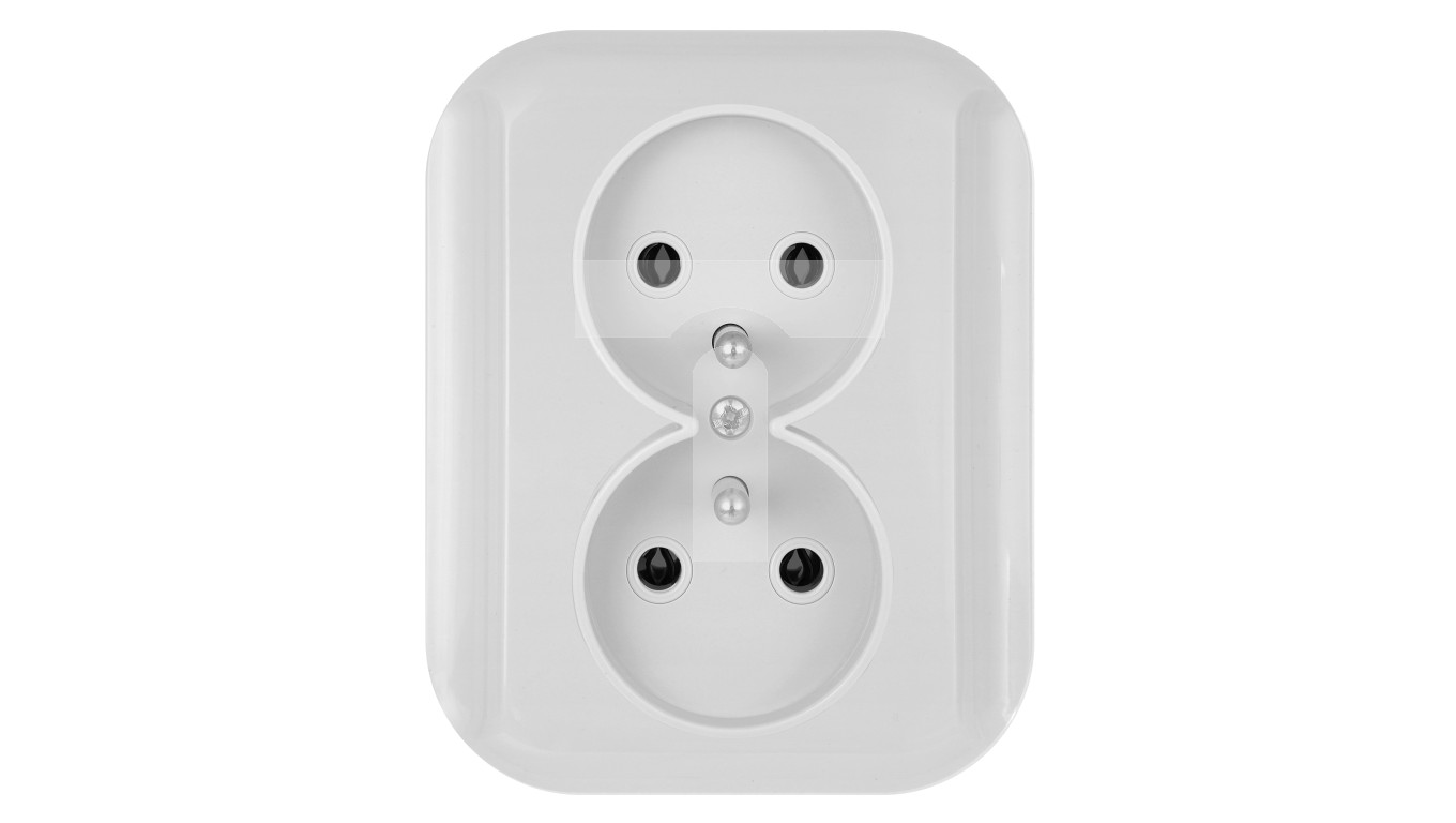 TOPAZ Gniazdo podwójne p t 2x2p Z 16A 250V białe 00060278 ABEX TIM SA