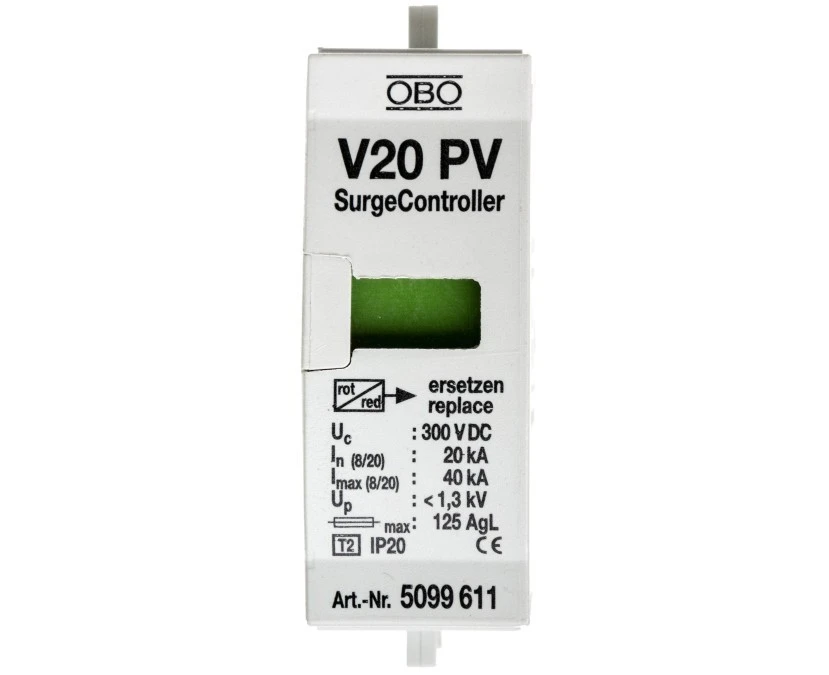 Wkładka PV ogranicznika przepięć C 1P 20kA 1,3kV 300V DC V50-B+C Typ 1 ...