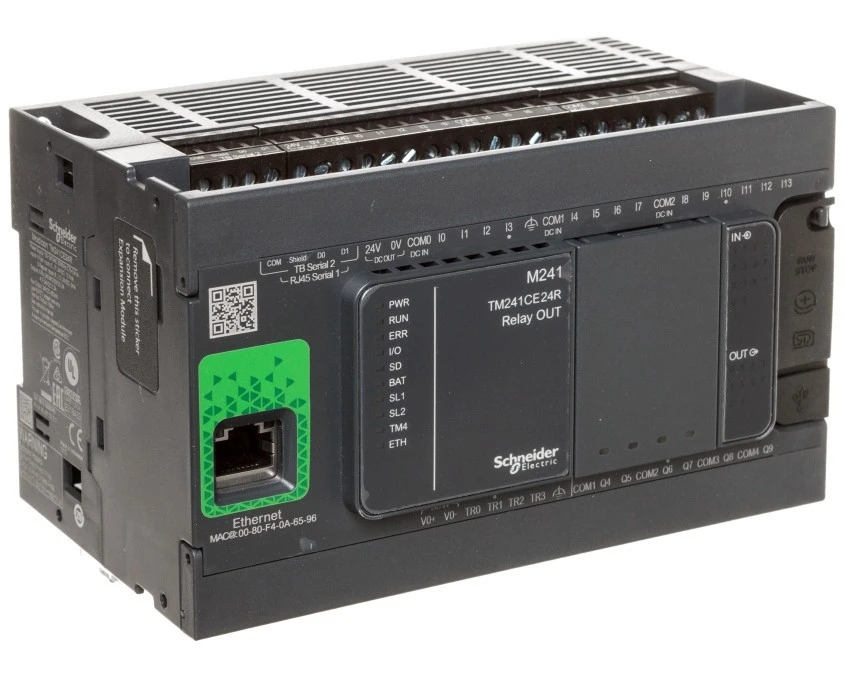 Sterownik programowalny 24 I/O przekaźnikowych Enthernet Modicon M241 ...