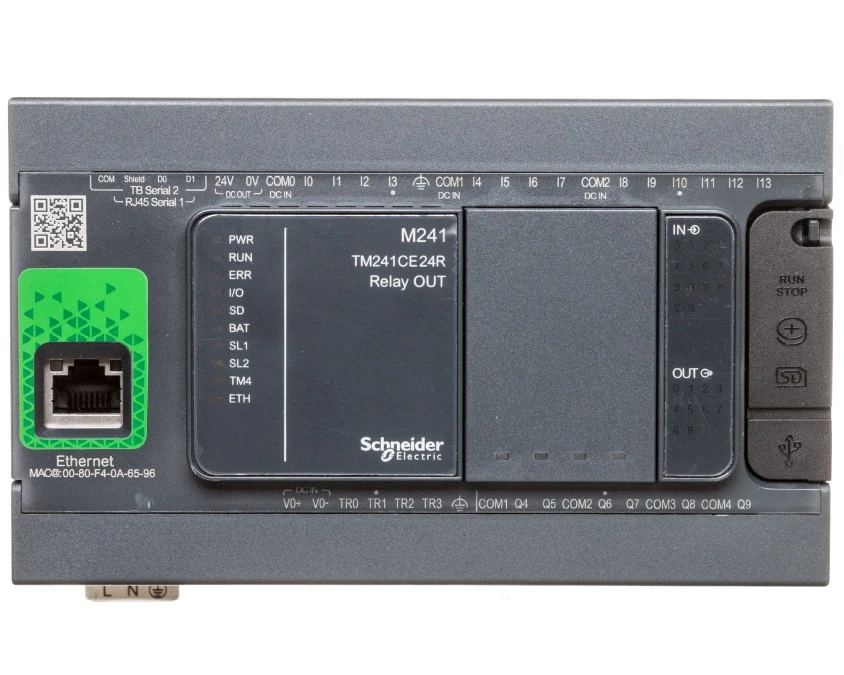 Sterownik programowalny 24 I/O przekaźnikowych Enthernet Modicon M241 ...