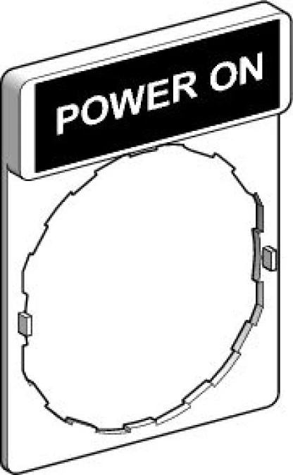 Ramka do mocowania etykiet 30x40mm, z etykietą 8x27mm POWER ON ZBY2326 ...