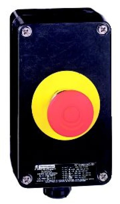 Kaseta sterownicza, XAW-F, metalowa, 1 NC+1 NC, czerw., Wyłącznik bezp ...