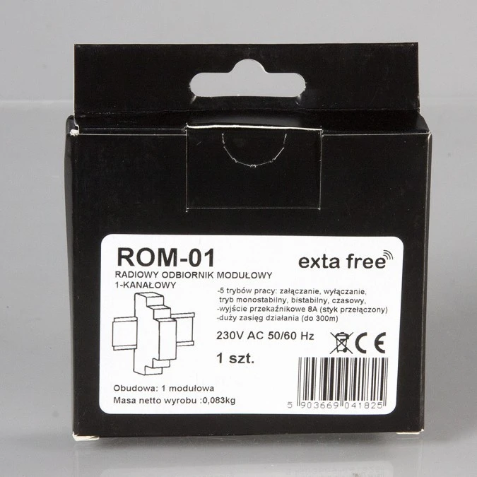 Radiowy odbiornik modułowy 1-kanałowy ROM-01 EXF10000041 – ZAMEL | TIM SA
