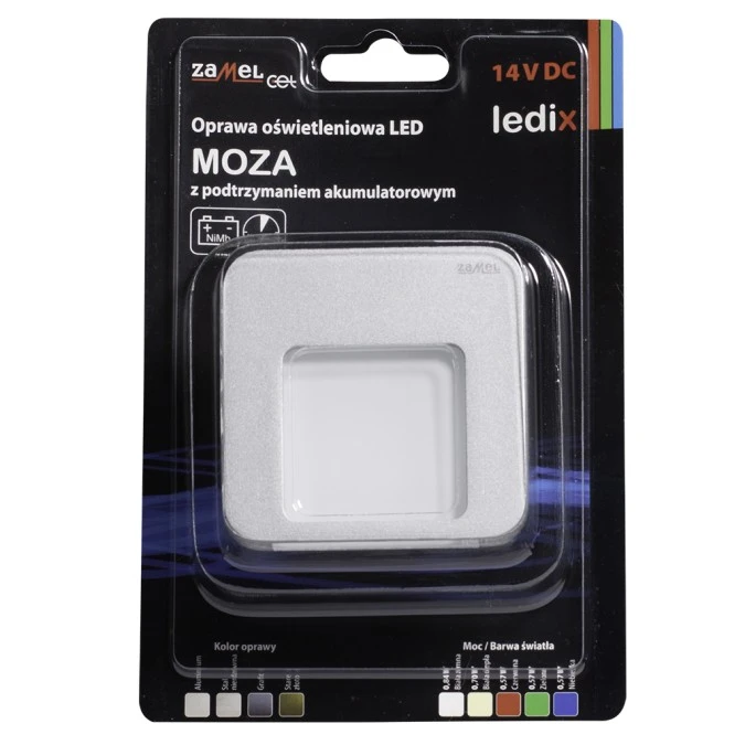 Oprawa LED MOZA PT 14V DC akumulator ALU biała ciepła 01-213-12 ...