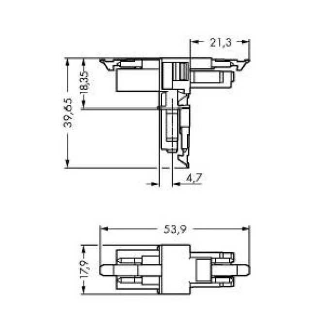 Rozgałęźnik typu h 3-torowy biały kodowanie A WINSTA MINI 890-656 /25szt./ – WAGO | TIM SA