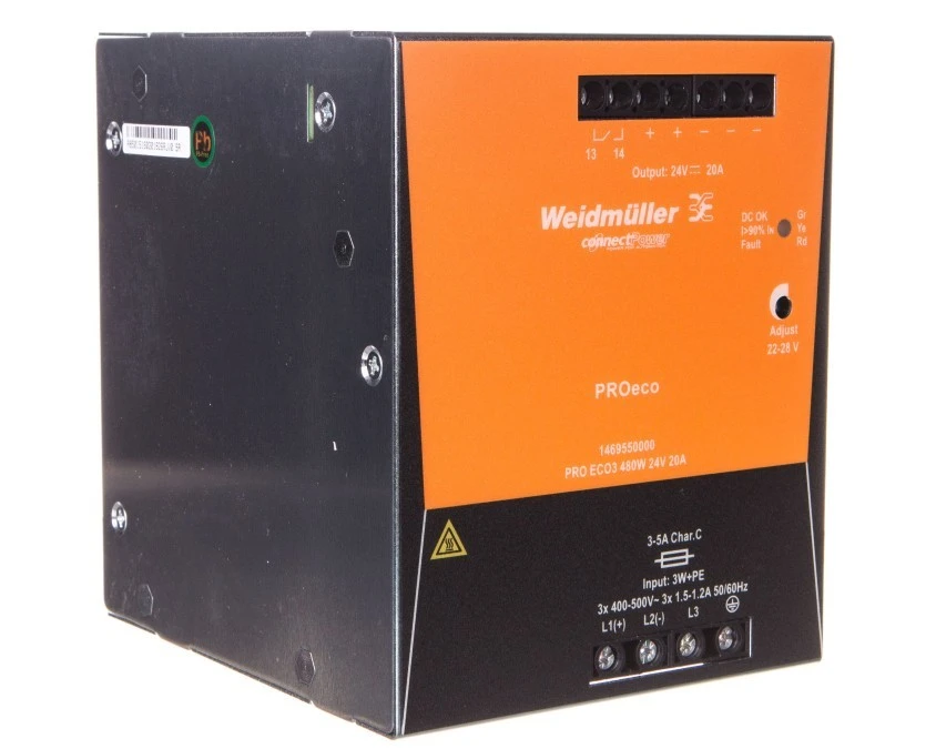 Zasilacz impulsowy trójfazowy 400-500V AC/24V DC 20A 480W PRO ECO3 480W ...
