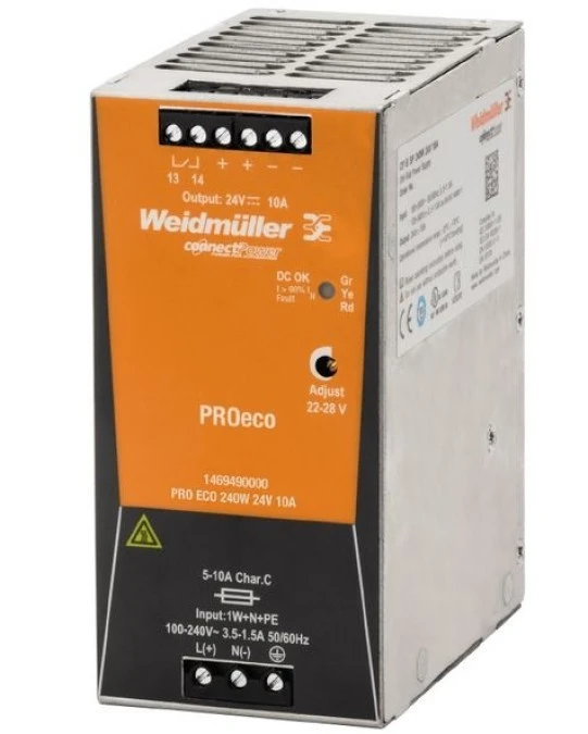 Zasilacz impulsowy 100-240V AC/ 24V DC 10A 240W PRO ECO 240W 24V 10A ...