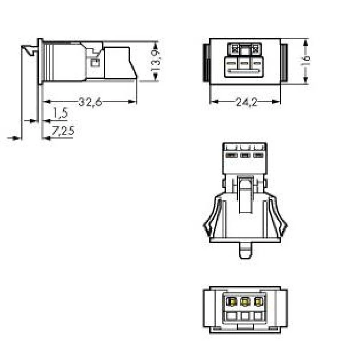 Wtyk 3-torowy SnapIn szary WINSTA MINI 890-753 /50szt./ – WAGO | TIM SA