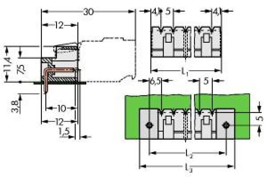 Wtyk MCS-MIDI Classic 4-biegunowy jasnoszary raster 5mm 721-434/001-000 /200szt./ – WAGO | TIM SA