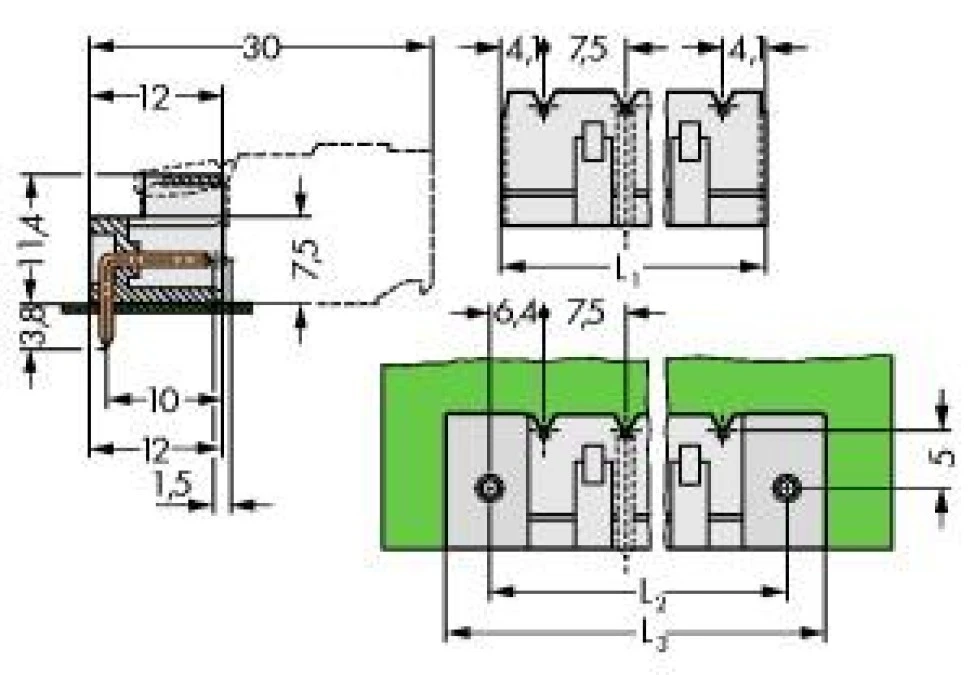 Wtyk MCS-MIDI Classic 5-biegunowy jasnoszary raster 7,5mm 721-835/001-000 /100szt./ – WAGO | TIM SA