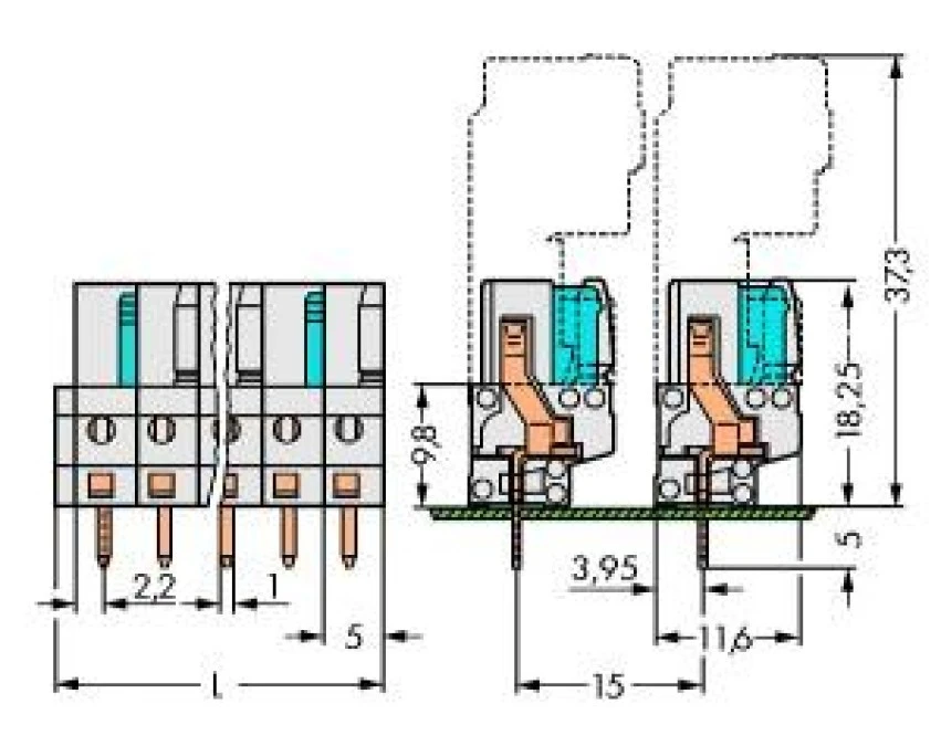 Gniazdo MCS-MIDI Classic 8-biegunowe jasnoszare raster 5mm 722-138 /50szt./ – WAGO | TIM SA