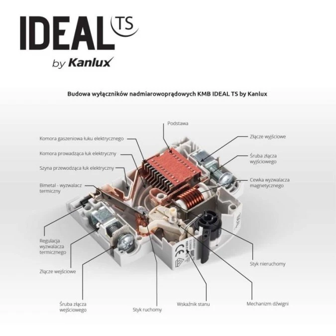 Wyłącznik nadprądowy 1P B 16A 6kA AC KMB6-B16/1 VDE 23140 – KANLUX | TIM SA