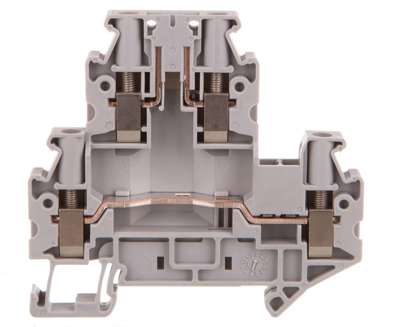 Złączka szynowa rozłączalna 4-przewodowa 4mm2 szara UTTB 4-TG 3044720 ...