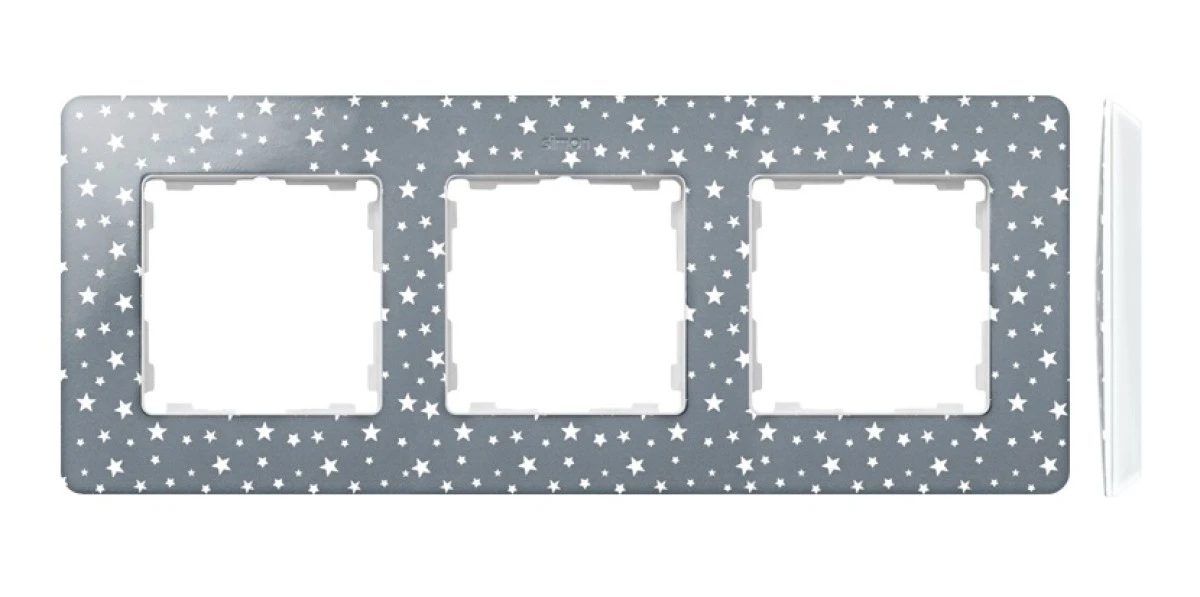Simon Detail 82 Ramka potrójna Detail ORIGINAL-imagine SZARY ZIMNY ...