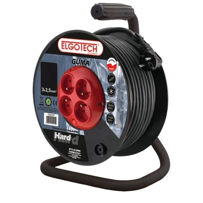 Przedłużacz bębnowy HARD 20m H05RR-F 3x2,5 4xGS PZB-40-20G/2,5 – PPHU ...