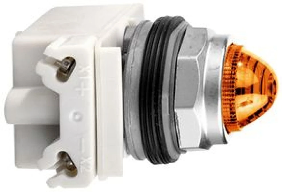 Lampka sygnalizacyjna 30mm pomarańczowa BA9s LED 120V AC/DC IP66 ...