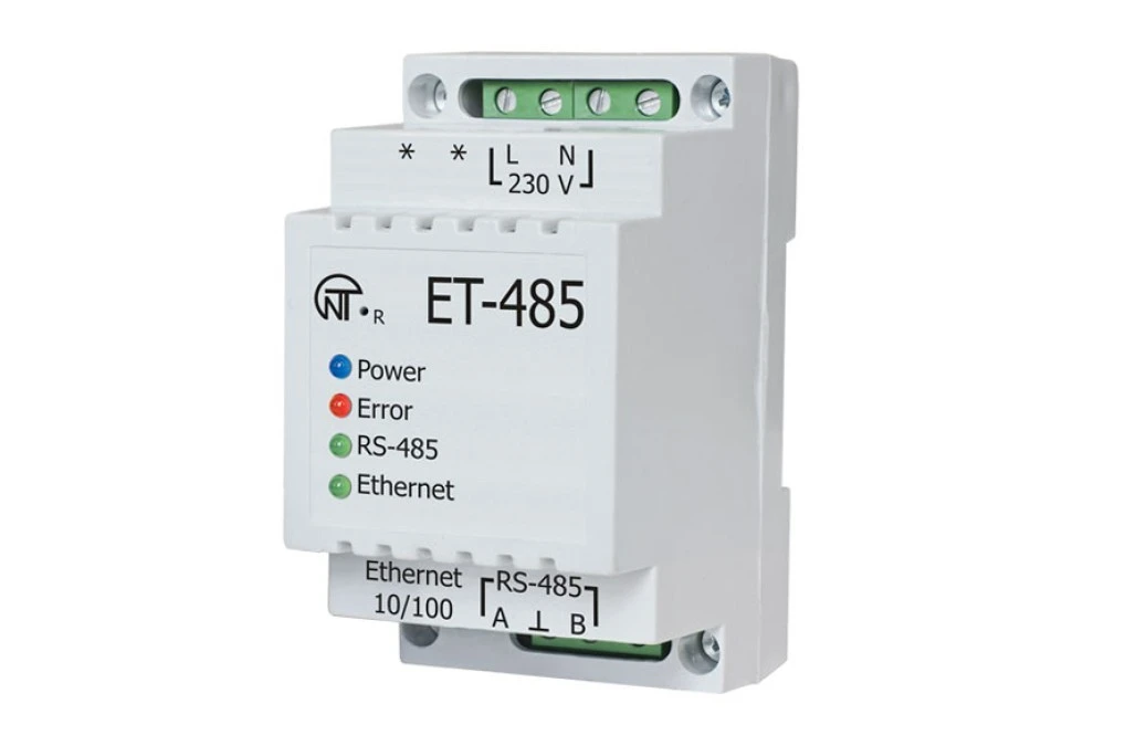 Konwerter interfejsów Ethernet 10BASE-T 100BASE-T i Modbus RS-485 ET-485 – NOVATEK - ELECTRO ...