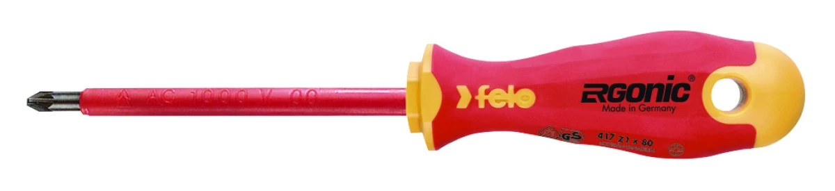 Wkrętak krzyżowy Z2 izolowany 1000V Ergonic 400 VDE 41720390 – Felo ...