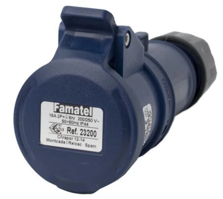 Gniazdo przenośne 16A 3P 230V niebieskie IP44 TOP SpeedPRO 23200\P01 ...