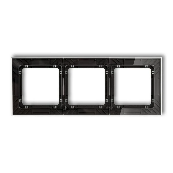 DECO Ramka uniwersalna potrójna transparentna DECO Art - efekt szkła ...