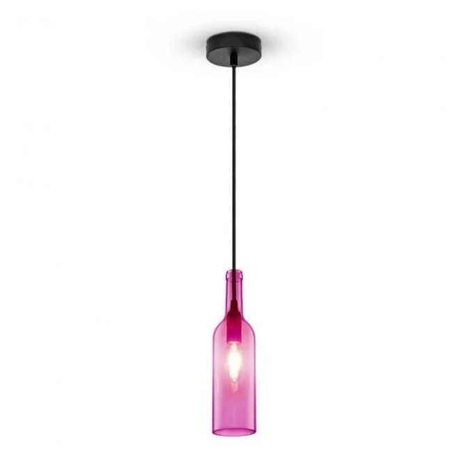 Lampa Wisząca VT-7558 E14 Max. 60W Butelka Różowa 3774 – V-TAC POLAND ...