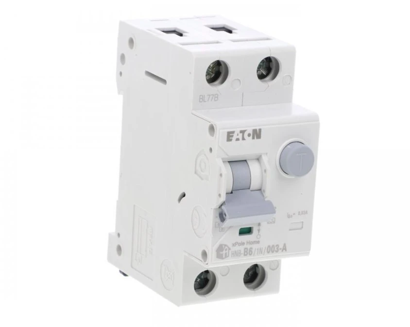 Wyłącznik różnicowo-nadprądowy 2P 6A B 0,03A typ A xPole Home HNB-B6/1N/003-A 195130 – EATON ...