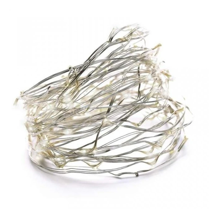 Lampki choinkowe XMAS nano TIMER 2,4W 100LED 10m IP44 zimny biały ...