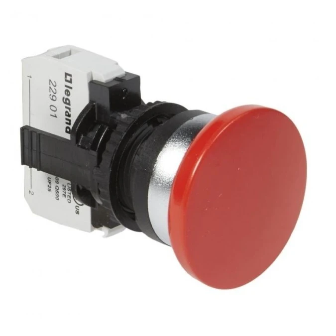 Przycisk sterowniczy grzybkowy czerwony 1R z samopowrotem 023716 – LEGRAND | TIM SA