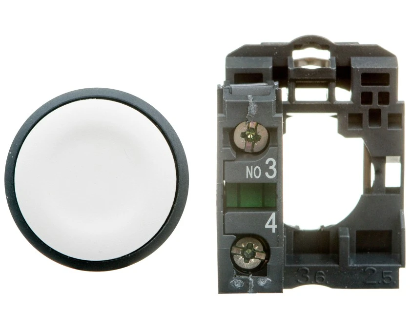 Przycisk sterowniczy 22mm biały 1Z z samopowrotem XB5AA11 – Schneider ...