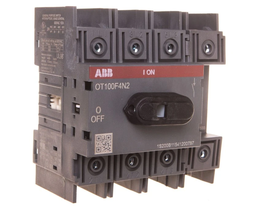 Rozłącznik izolacyjny 4P 100A bez napędu OT100F4N2 1SCA105018R1001 – ABB | TIM SA