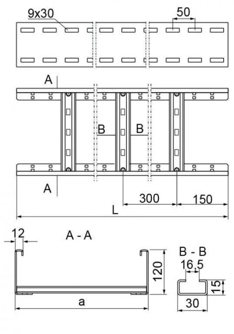 Drabinka kablowa DUP400H120/3 N 473040 – BAKS | TIM SA