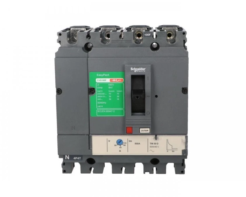 Wyłącznik mocy 50A 4P 36kA EasyPact Compact CVS CVS100 TM50D LV510354 ...