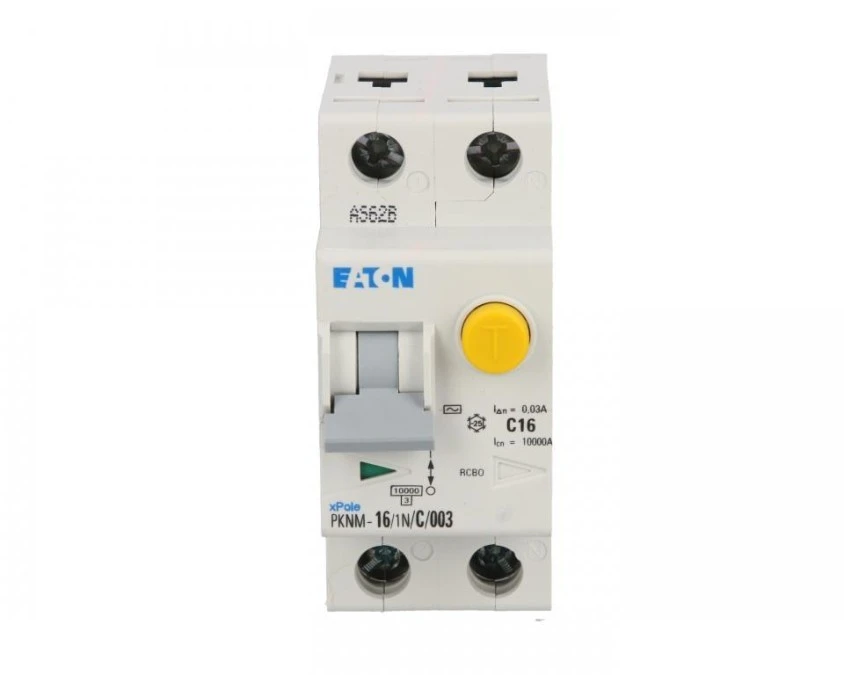 Wyłącznik różnicowo-nadprądowy 2P 16A C 0,03A typ AC PKNM 16/1N/C/003 236212 – EATON | TIM SA