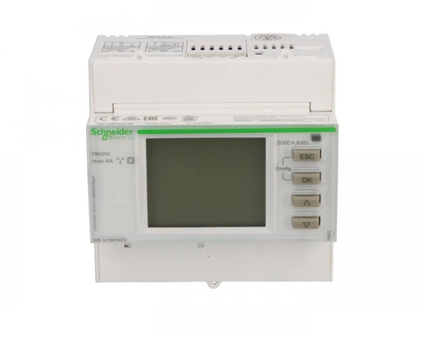 Miernik parametrów sieci z Modbus RS485 2we/2wy cyfrowe na szynę DIN ...