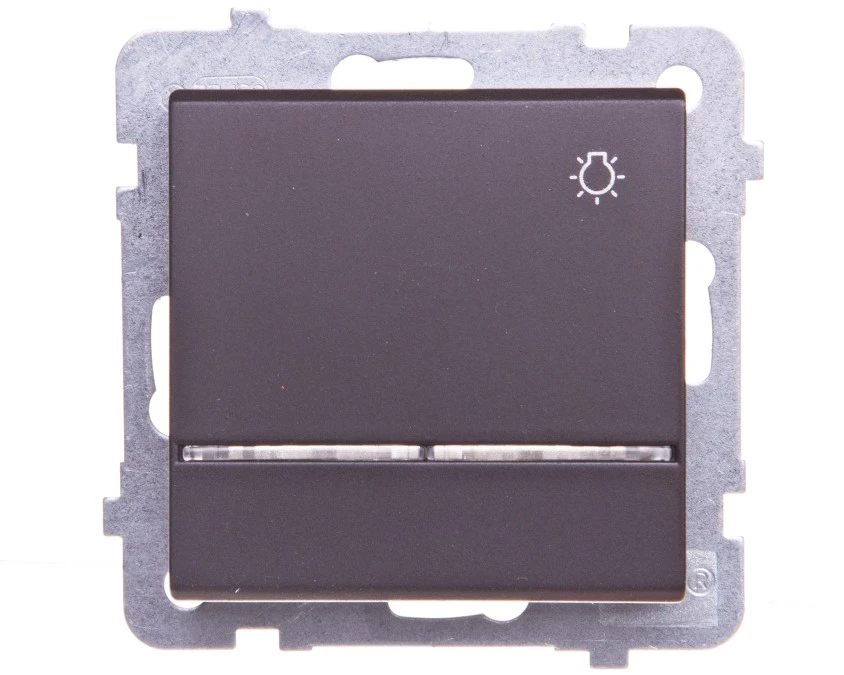 SONATA Przycisk /światło/ z podświetleniem czekoladowy metalik ŁP-5RS/m ...