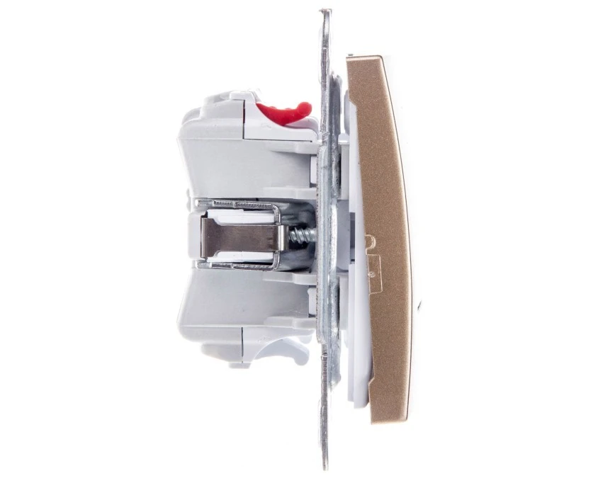 IMPRESJA Łącznik kontrolny z podświetleniem złoty metalik ŁP-12YS/m/28 ...