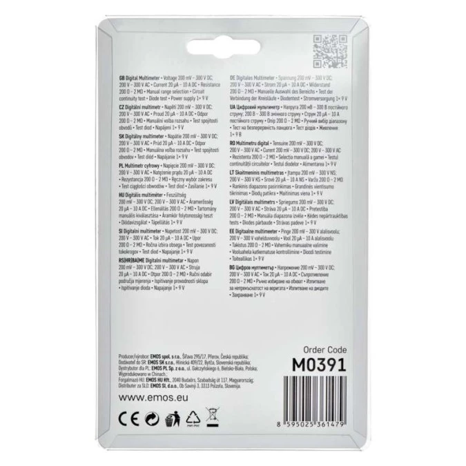 Multimetr cyfrowy MD-210 EM391 M0391 – EMOS | TIM SA