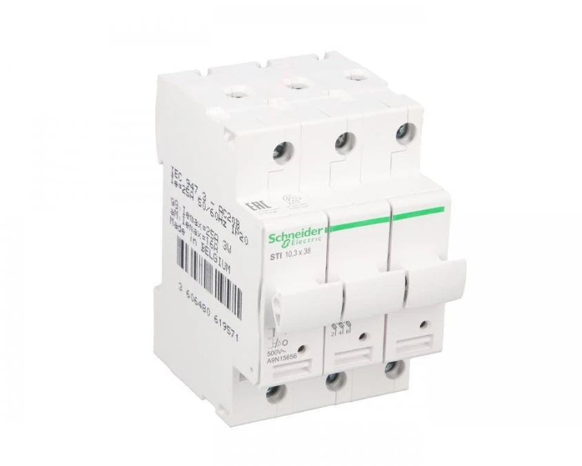 Rozłącznik bezpiecznikowy cylindryczny 3P 10x38mm STI A9N15656 ...