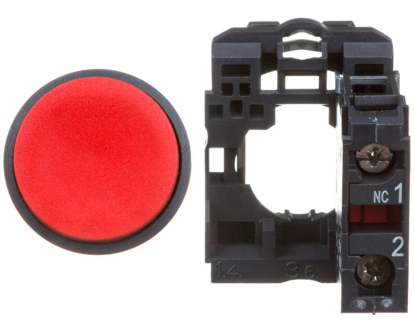Przycisk sterowniczy 22mm czerwony z samopowrotem 1R wystający XB5AL42 – Schneider | TIM SA