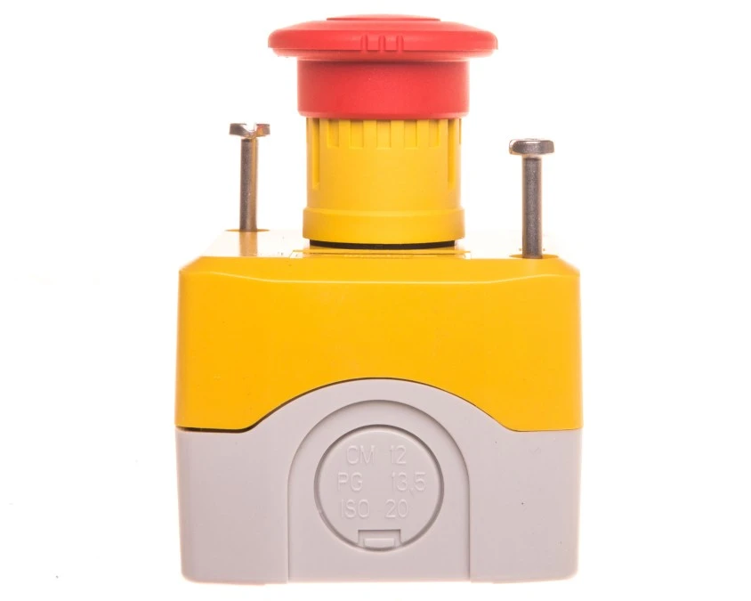 Kaseta z przyciskiem bezpieczeństwa przez obrót 1R żółta IP65 XALK178 – Schneider | TIM SA