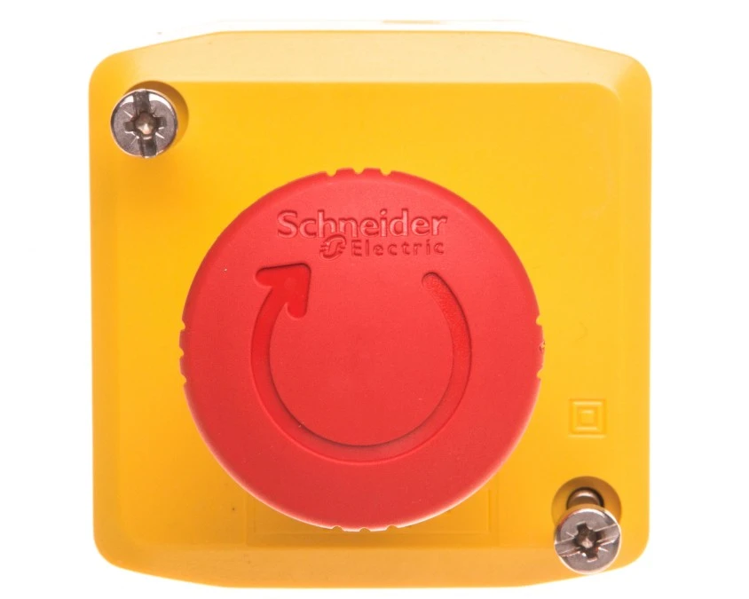 Kaseta z przyciskiem bezpieczeństwa przez obrót 1R żółta IP65 XALK178 – Schneider | TIM SA