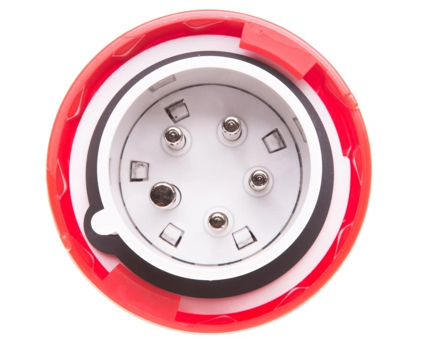 Wtyczka przenośna 5P 16A 400V czerwona IP66/IP67/IP68/IP69 6H IEC 309 ...