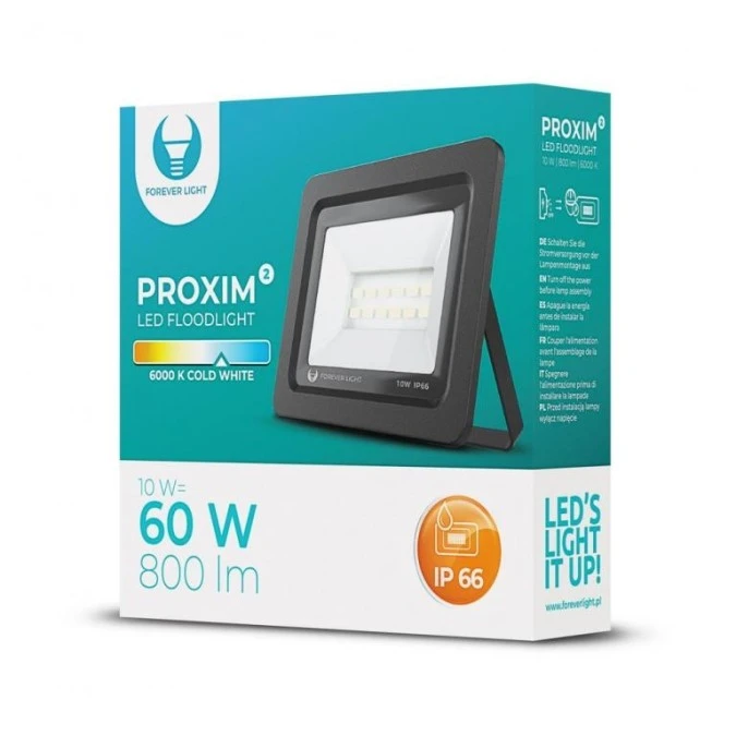 Naświetlacz LED PROXIM II 10W 6000K IP66 Forever Light – TELFORCEONE ...