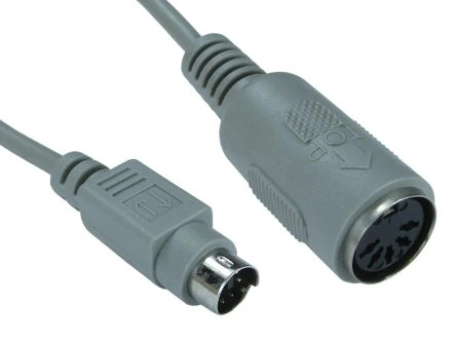 Kabel KVM, dł. 150mm - Wtyk 6-stykowy Mini DIN - Żeńskie 5-stykowe ...