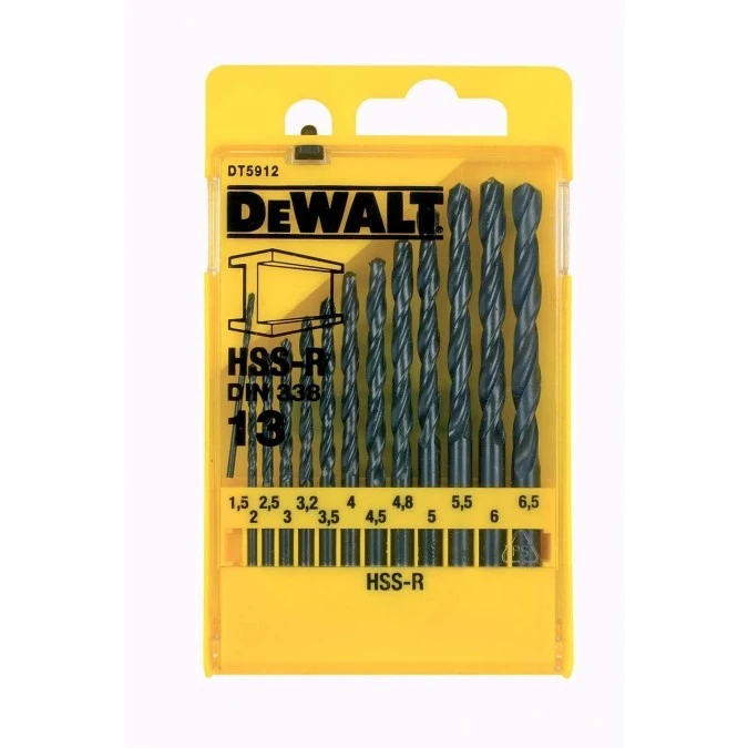 Zestaw wierteł do metalu HSS-G DIN 339 1.5-6.5mm DT5912-QZ – DeWalt ...
