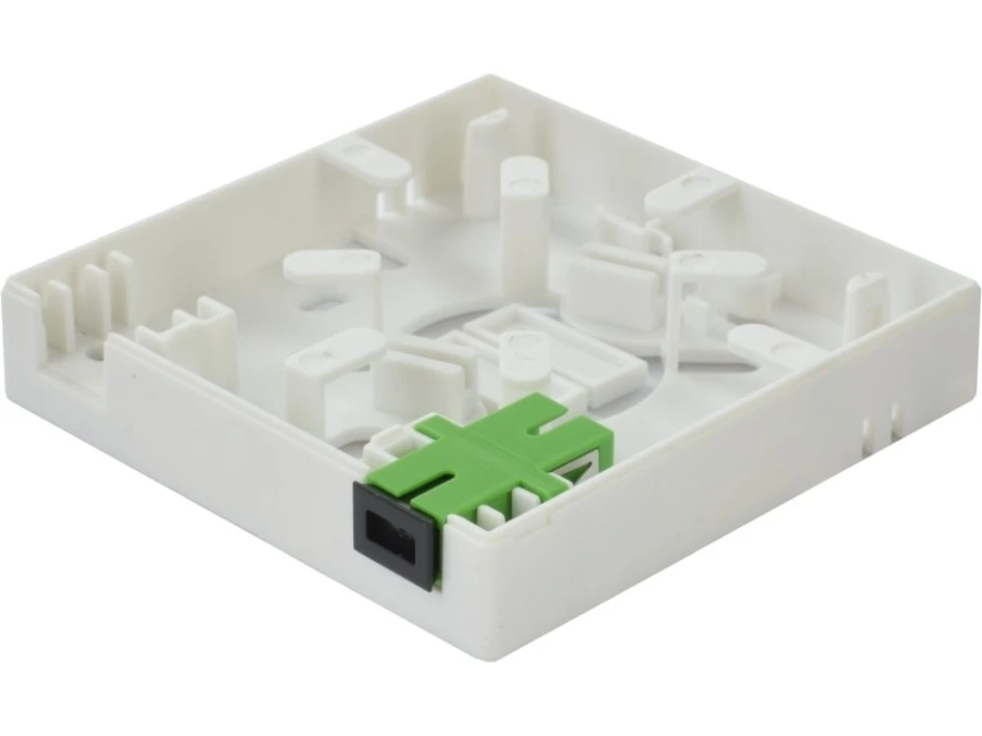 Gniazdo abonenckie światlowodowe FO FTTH na 2 adaptery SC simplex białe ...